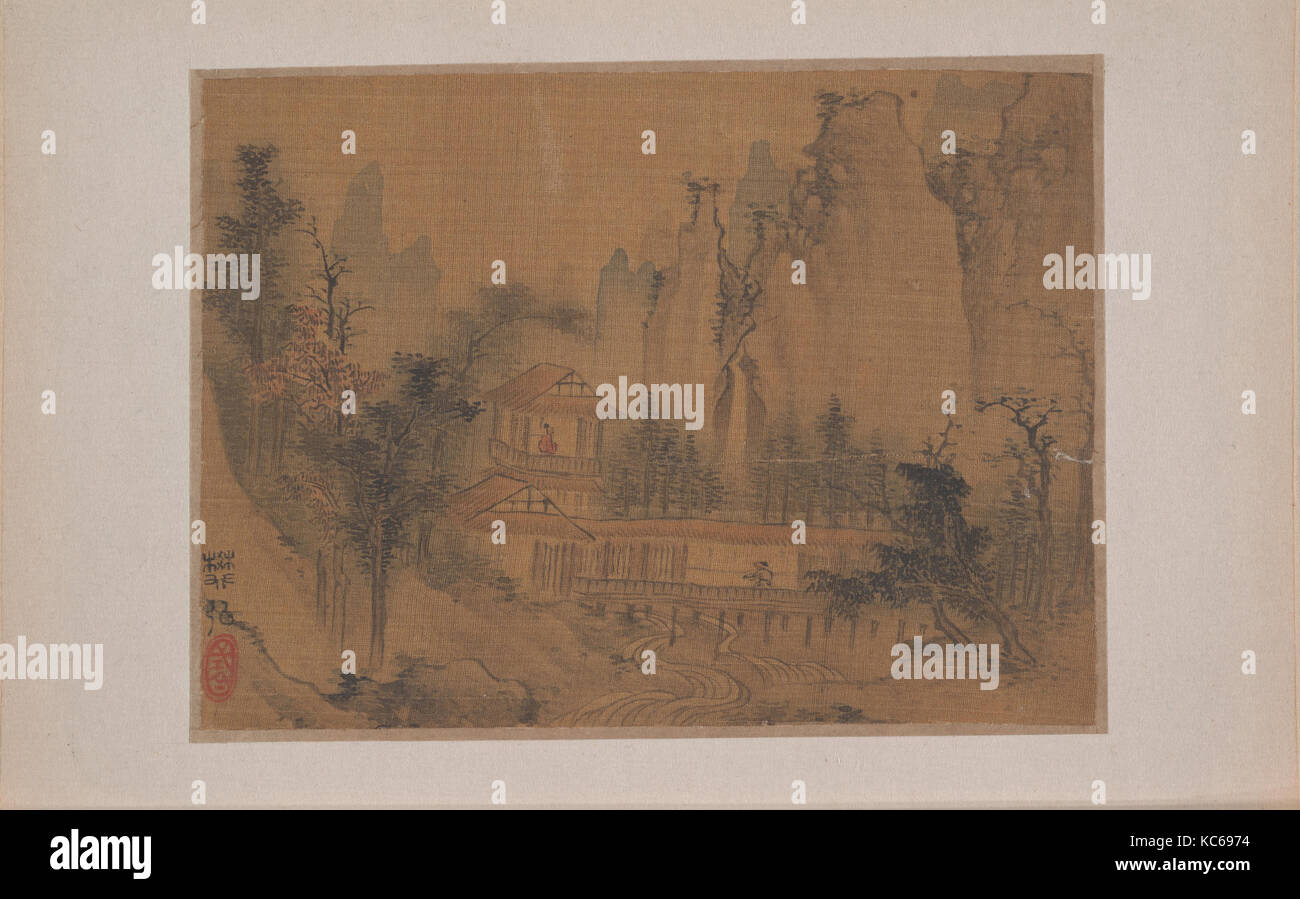 Landscape, Ming dynasty (?) (1368–1644), China, Miniature from album of ...