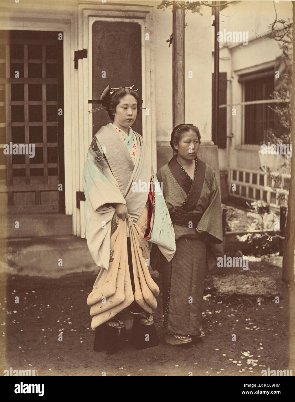 Lady & Servant, 1870s, Albumen silver print from glass negative, 25.2 x ...