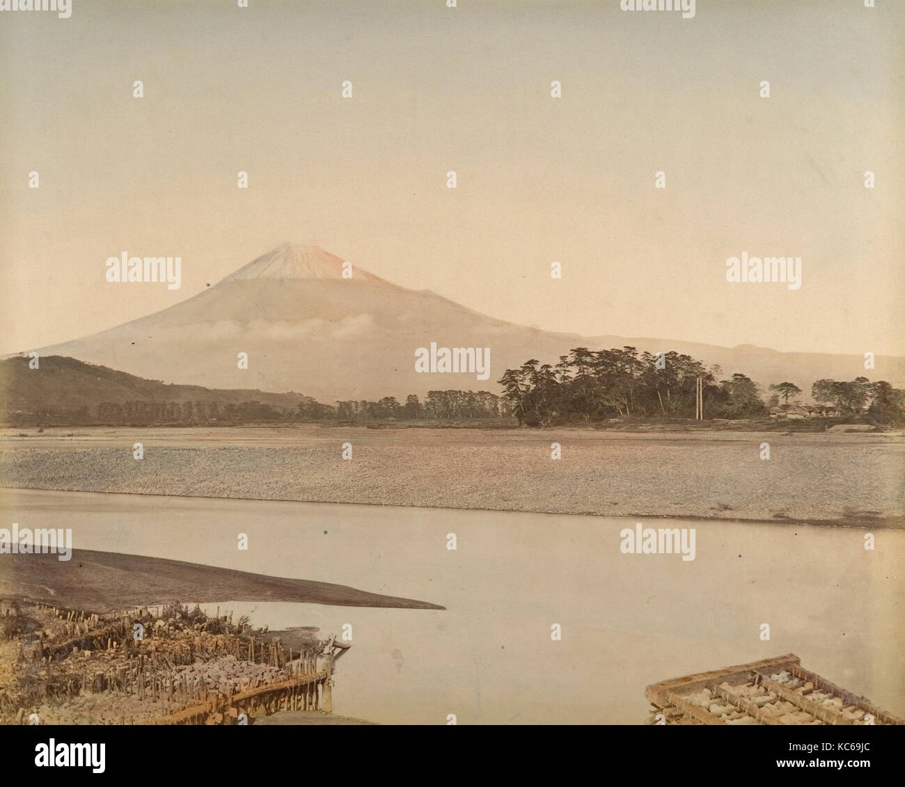 Landscape with River and Mountain, Unknown, 1870s Stock Photo - Alamy