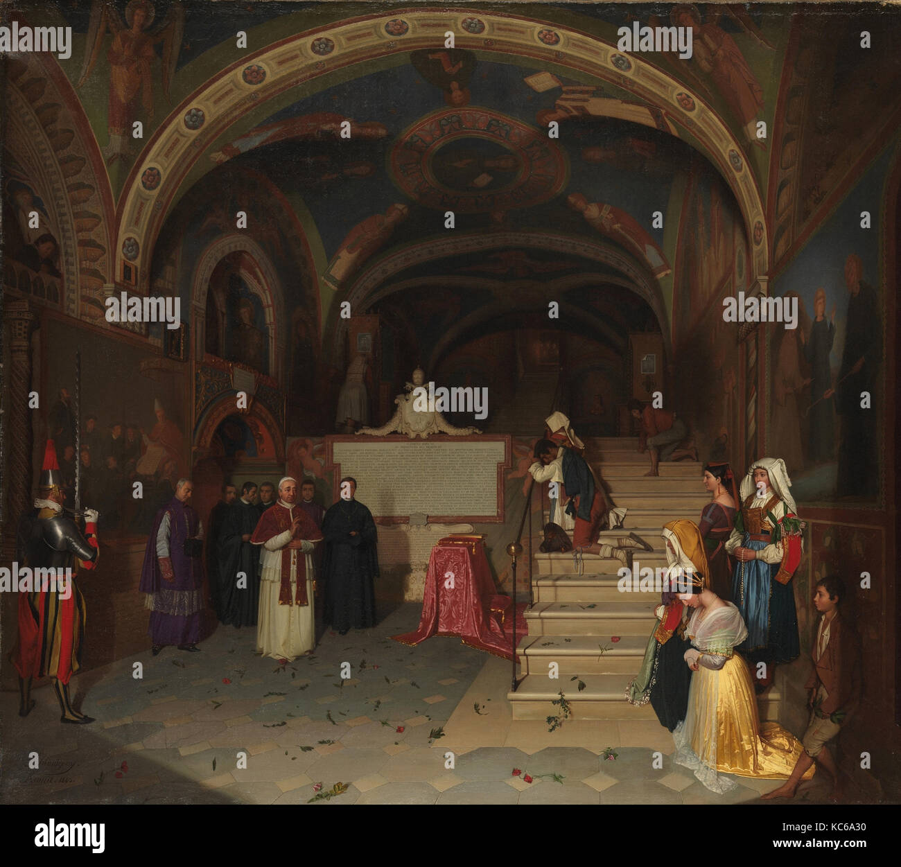 Pope Gregory XVI Visiting the Church of San Benedetto at Subiaco, Jean ...