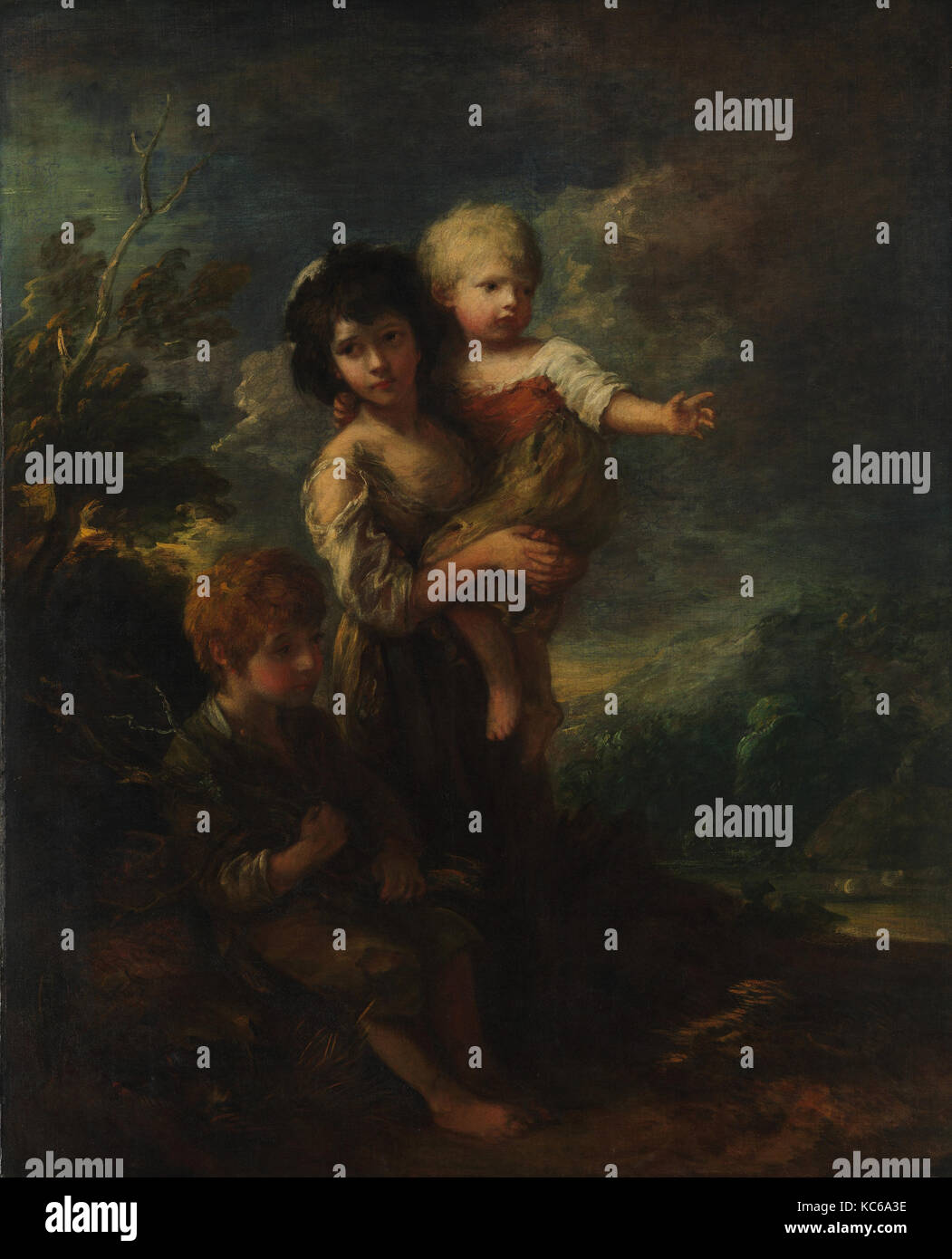 Cottage Children (The Wood Gatherers), Thomas Gainsborough, 1787 Stock ...