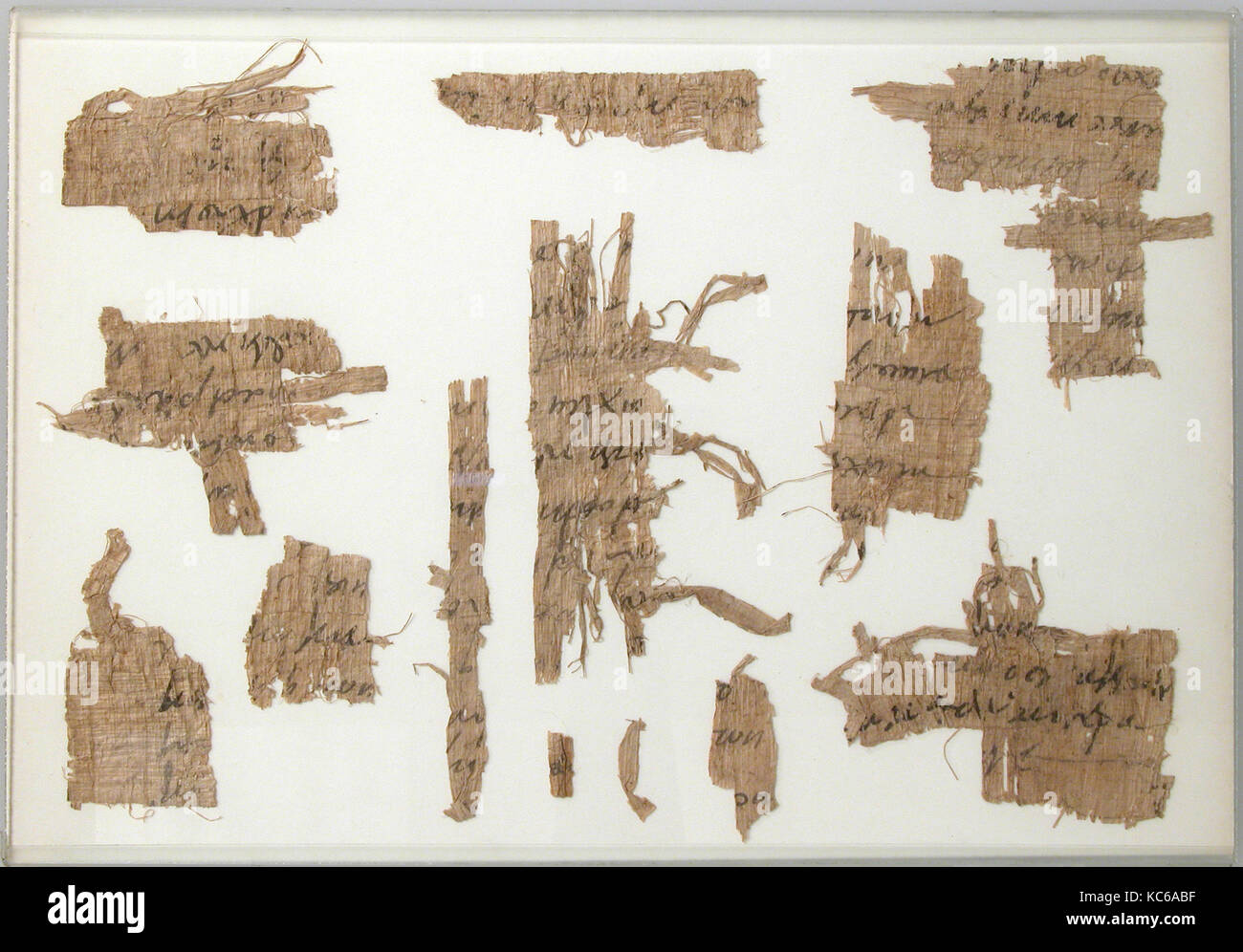 Papyri Fragments, ca. 600, Made in Thebes, Byzantine Egypt, Coptic ...