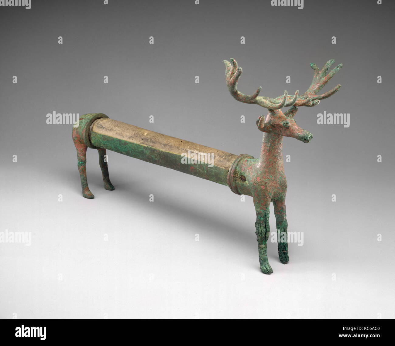 Whetstone in the form of a stag, ca. early 1st millennium B.C Stock ...