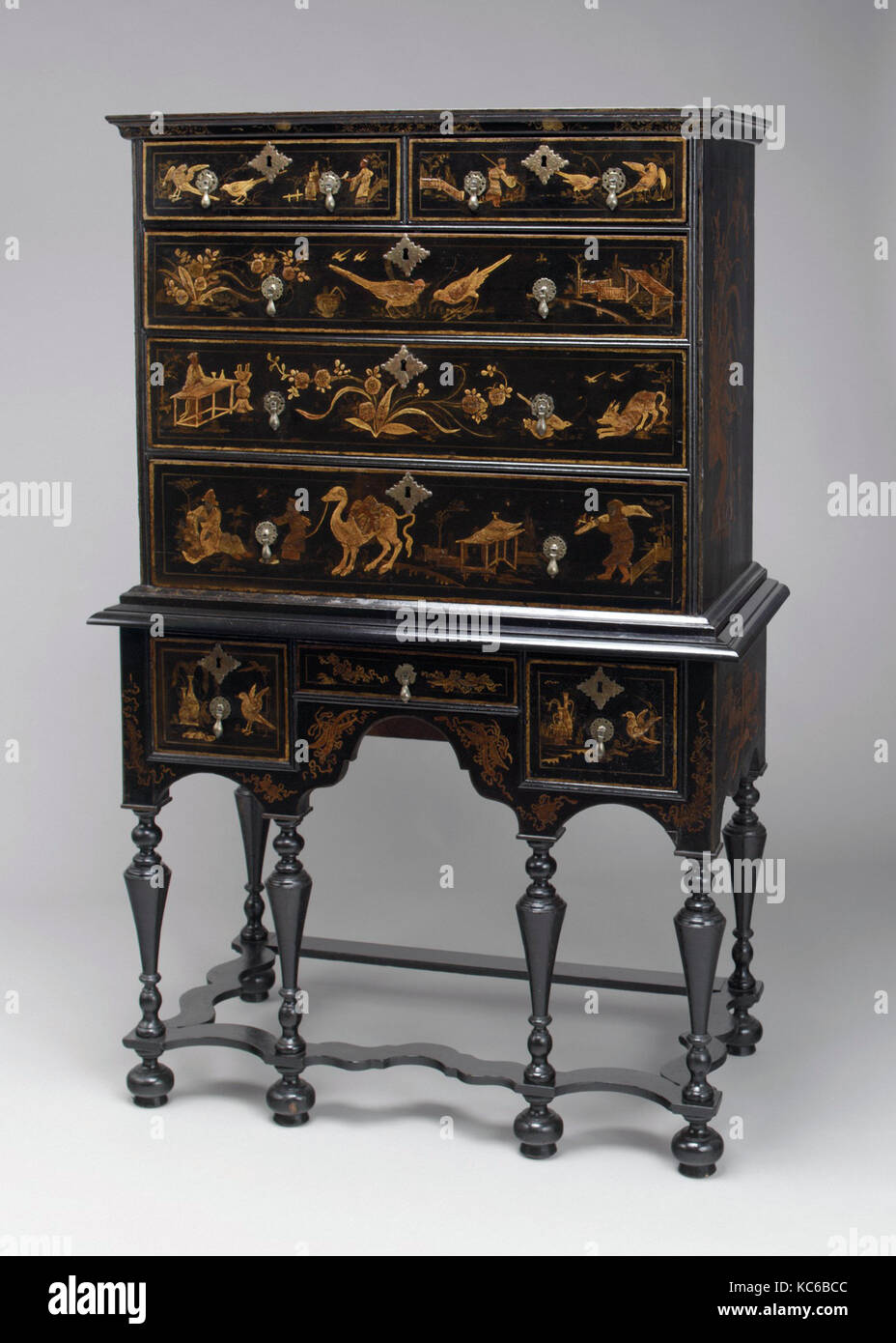 High chest of drawers, 1710–30, Made in Boston, Massachusetts, United ...
