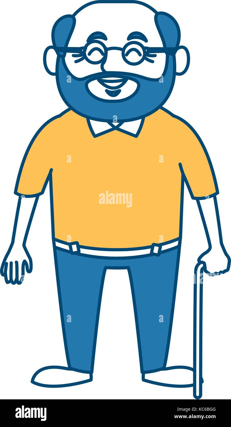 Cute grandfather cartoon Stock Vector Image & Art - Alamy