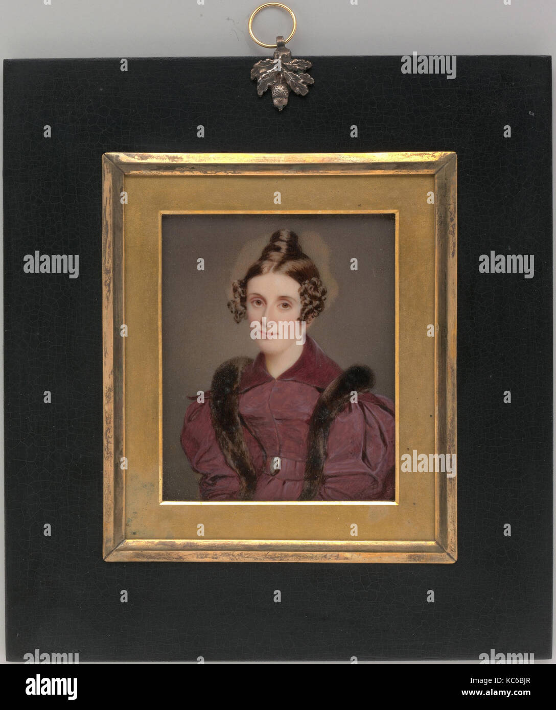 Portrait of a Lady, ca. 1835, Watercolor on ivory, 3 1/2 x 2 7/8 in. (8 ...