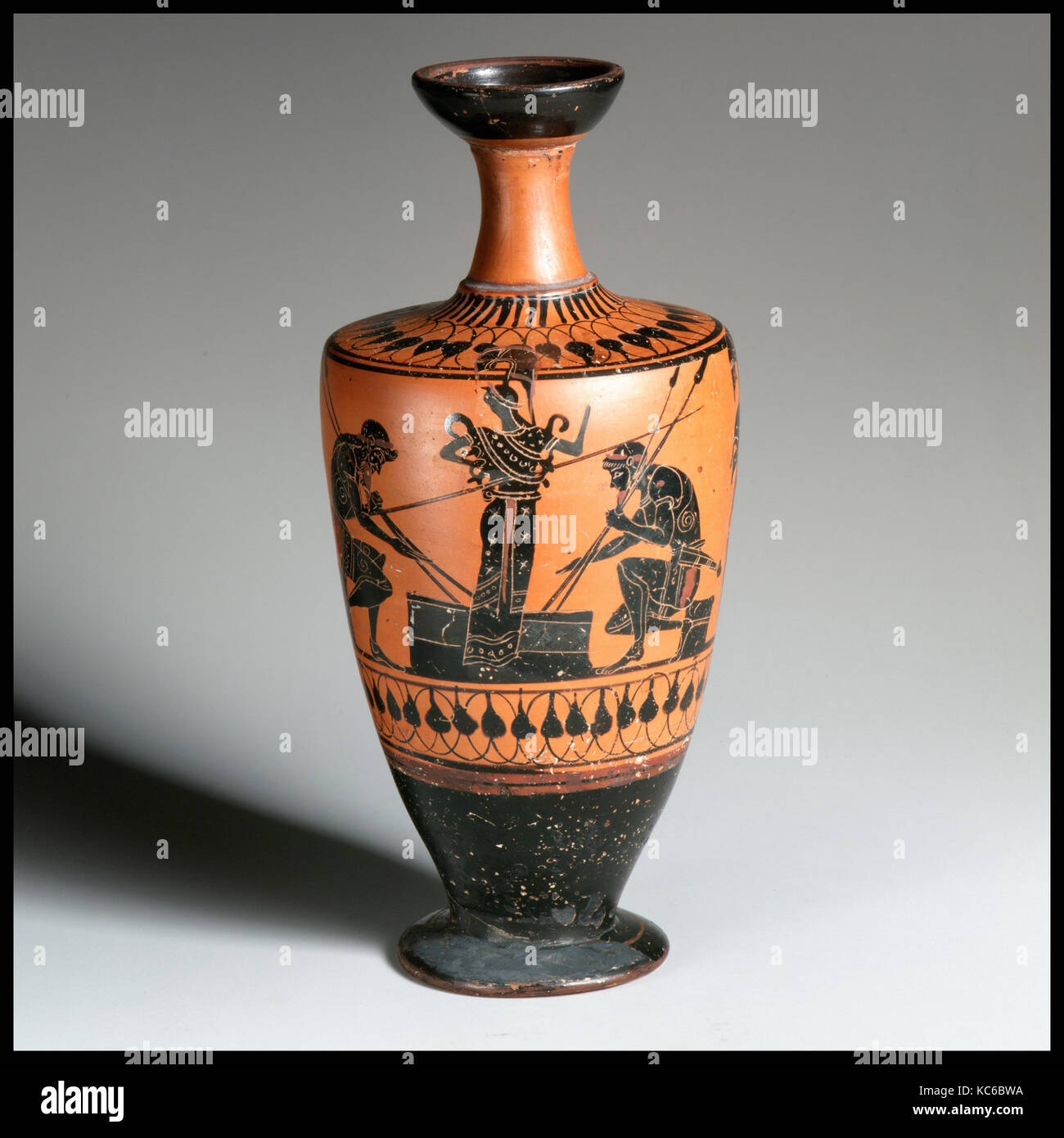 Terracotta lekythos (oil flask), late 6th century B.C Stock Photo - Alamy