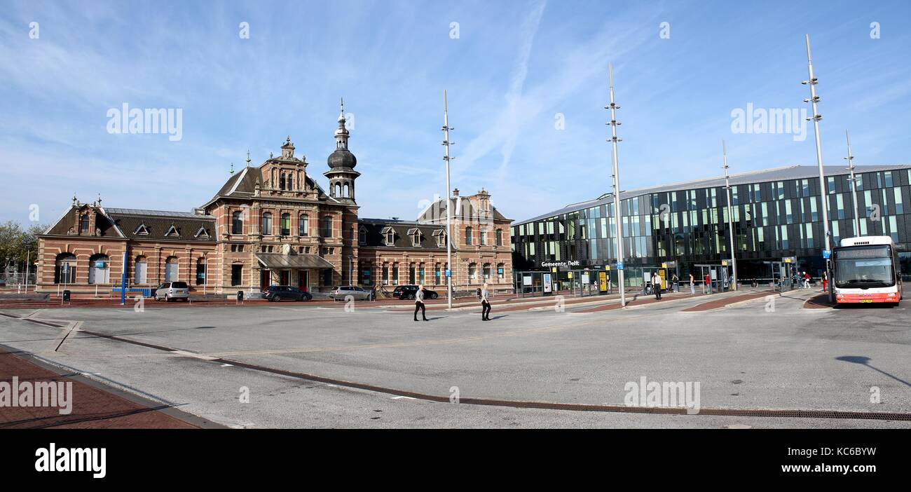 19th century historic Main Railway station, next to the new Station ...