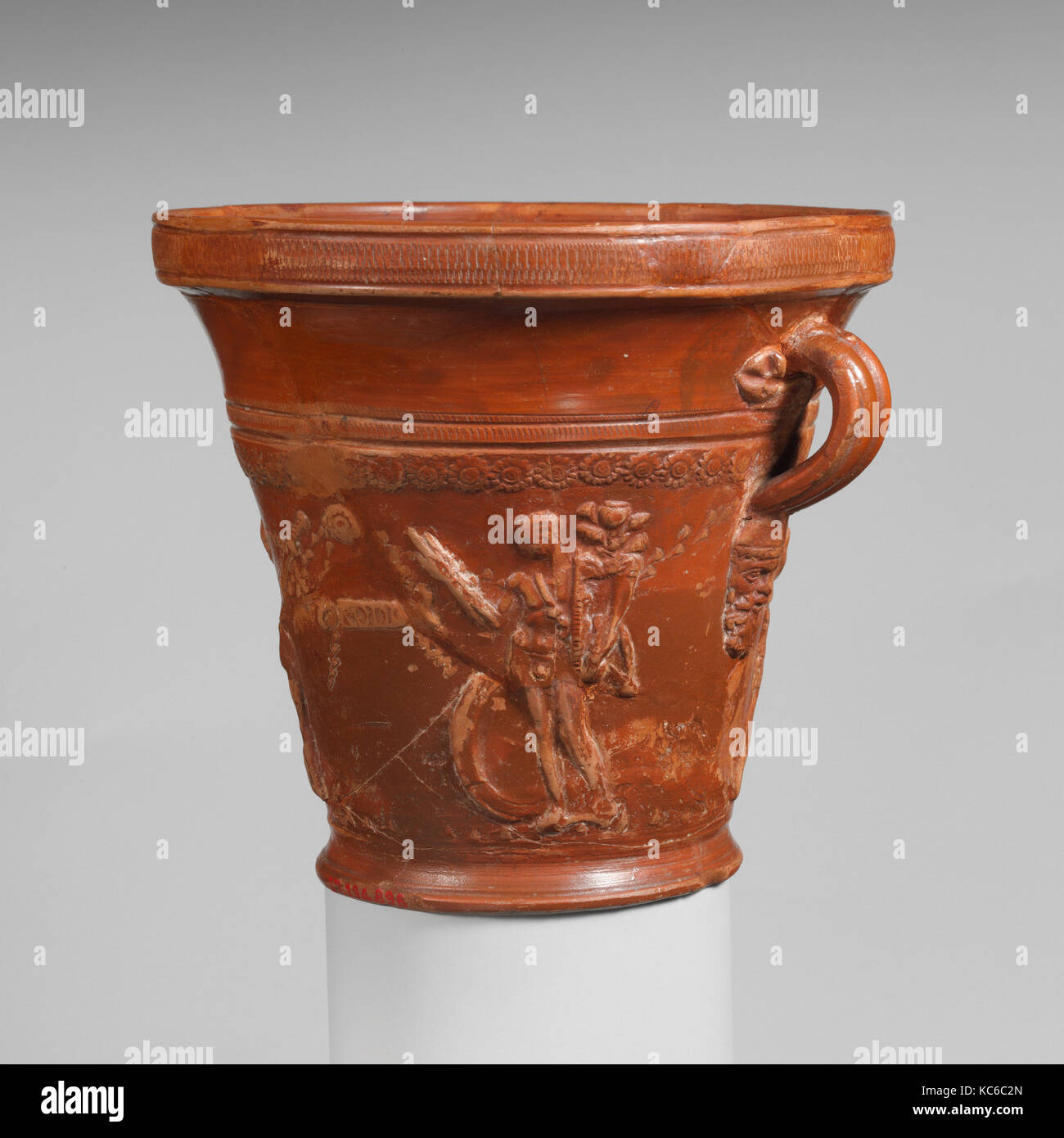 Terracotta modiolus (drinking cup), Early Imperial, Julio-Claudian, ca ...