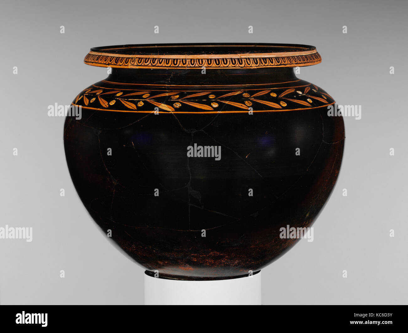 Terracotta lebes (deep bowl), Classical, ca. 450–425 B.C., Greek, Attic ...