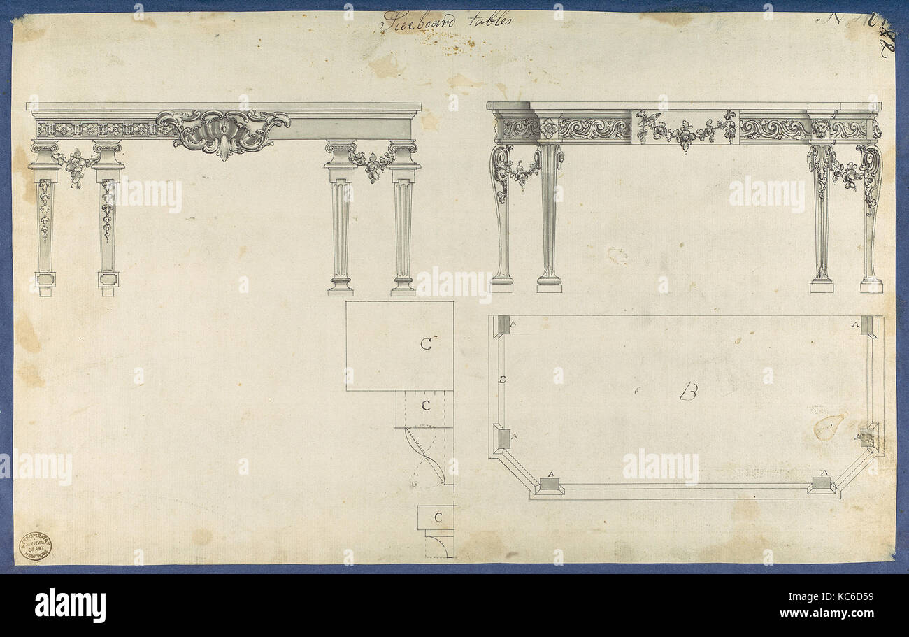 Sideboard Tables, from Chippendale Drawings, Vol. II, Thomas ...