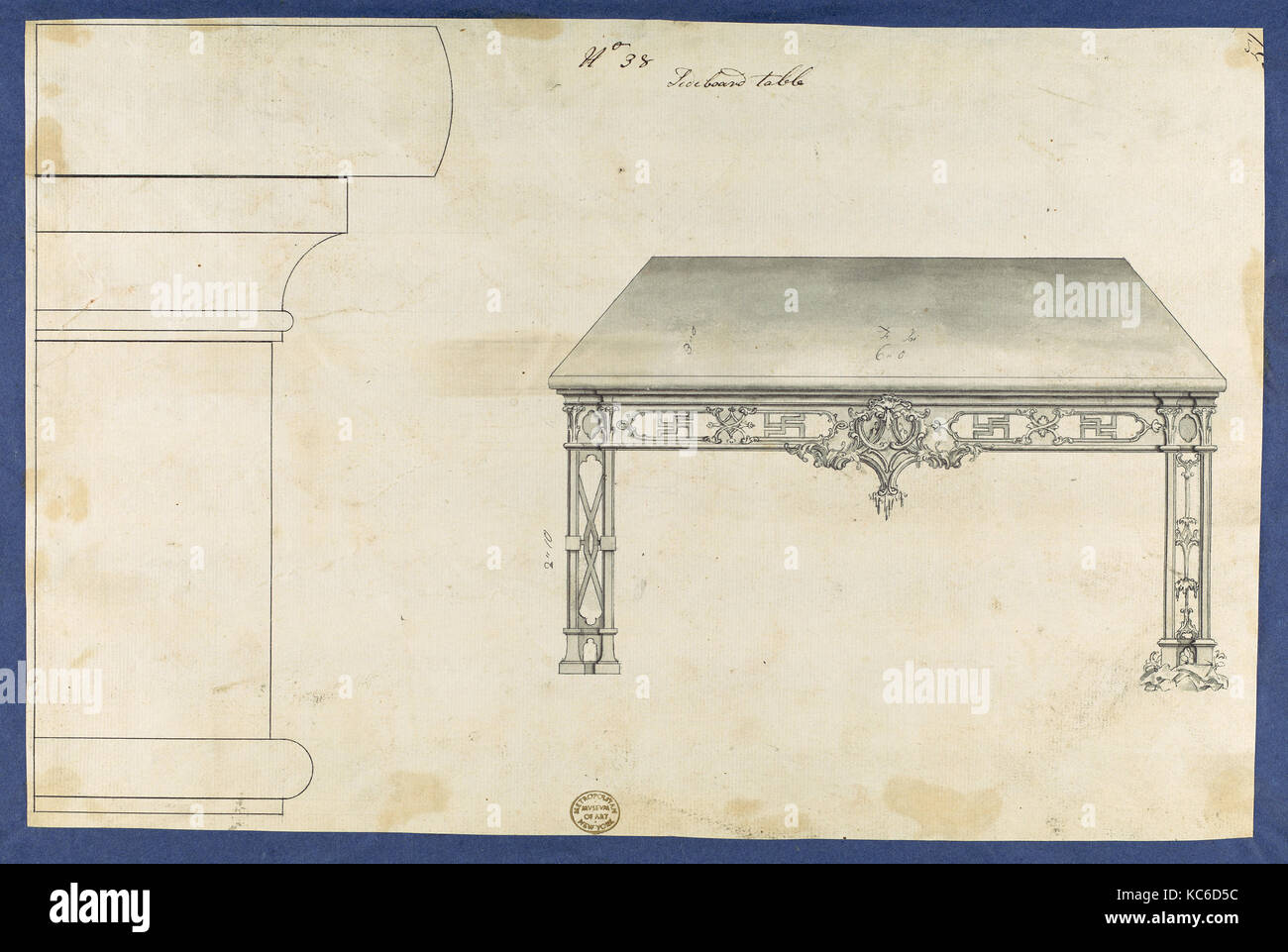 Sideboard Table, from Chippendale Drawings, Vol. II, Thomas Chippendale ...