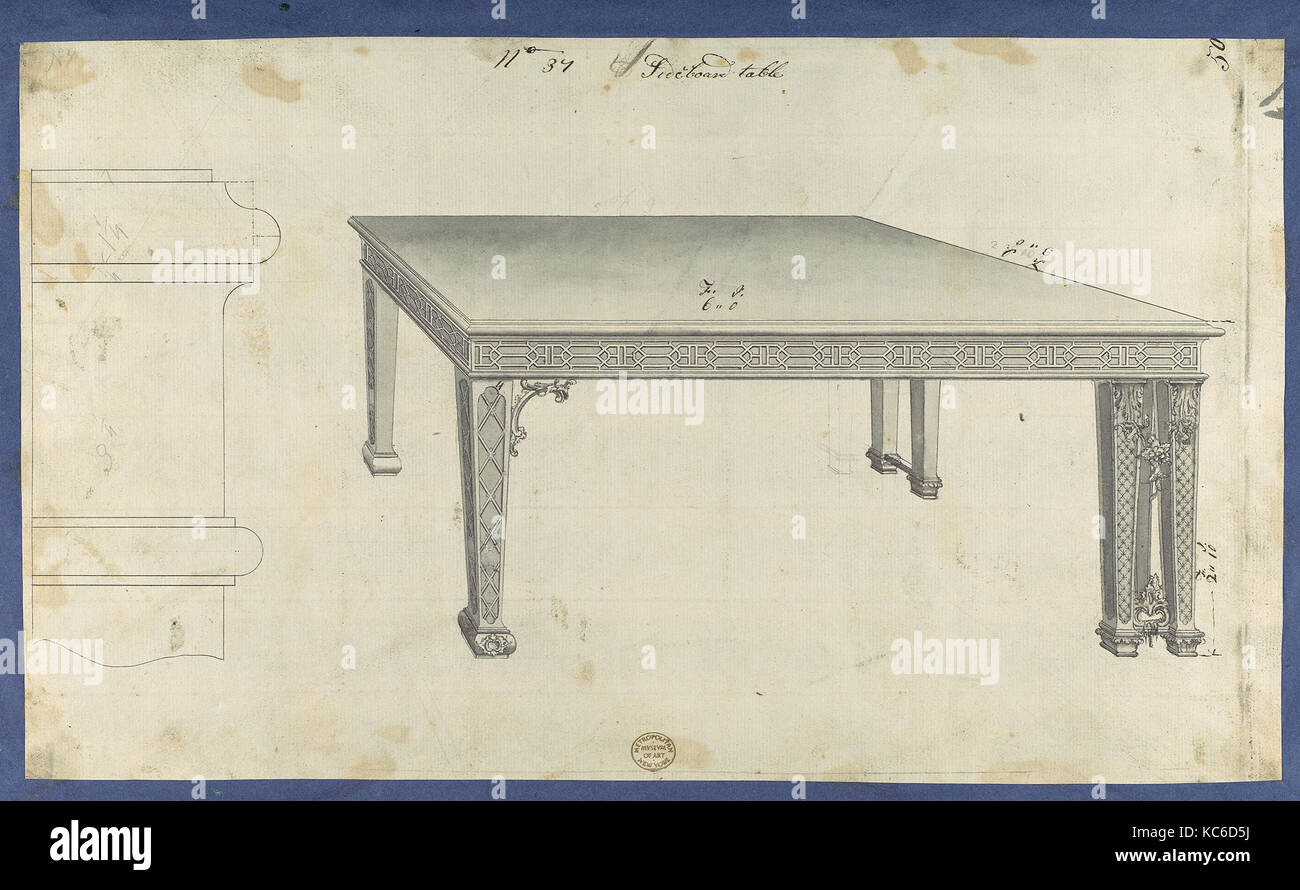 Sideboard Table, from Chippendale Drawings, Vol. II, Thomas Chippendale ...