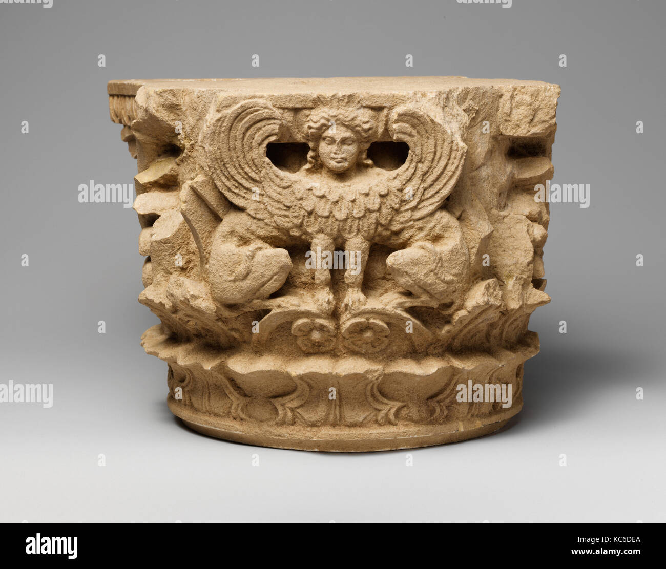 Limestone column capital, late 4th–3rd century B.C Stock Photo - Alamy