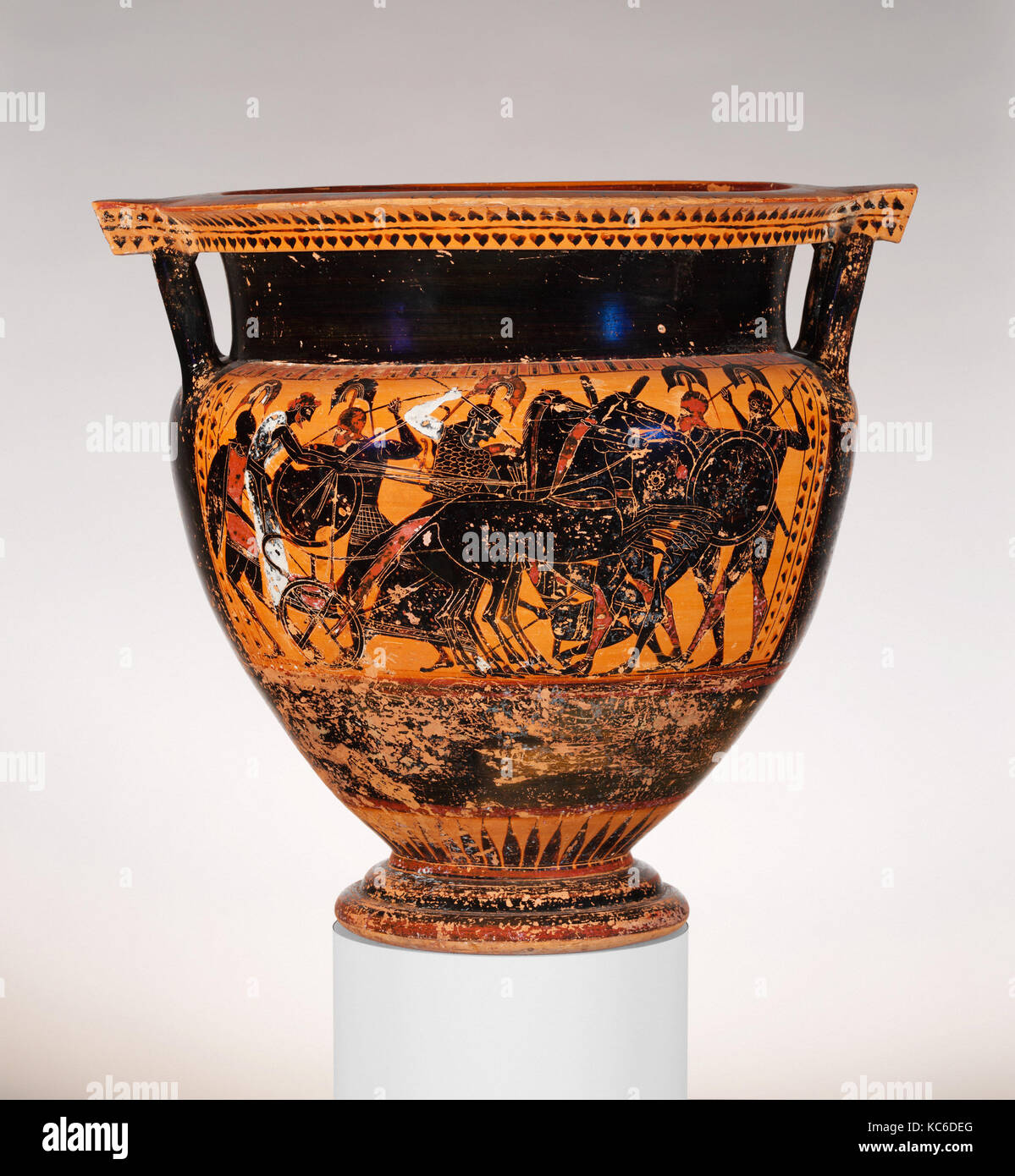 Terracotta column-krater (bowl for mixing wine and water), ca. 540 B.C ...