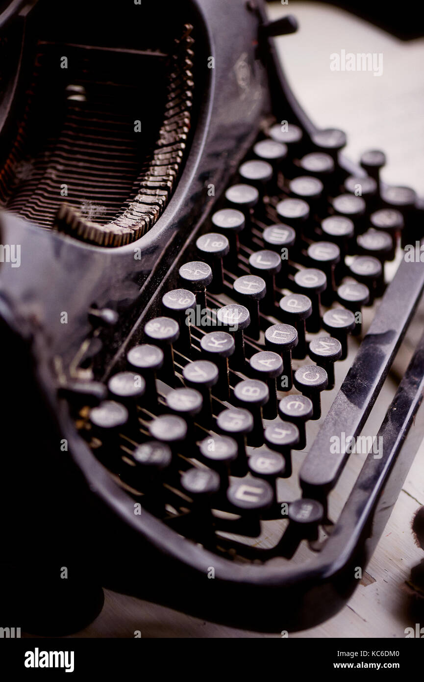 Details of old typewriter in rust and dust.Retro Stock Photo - Alamy