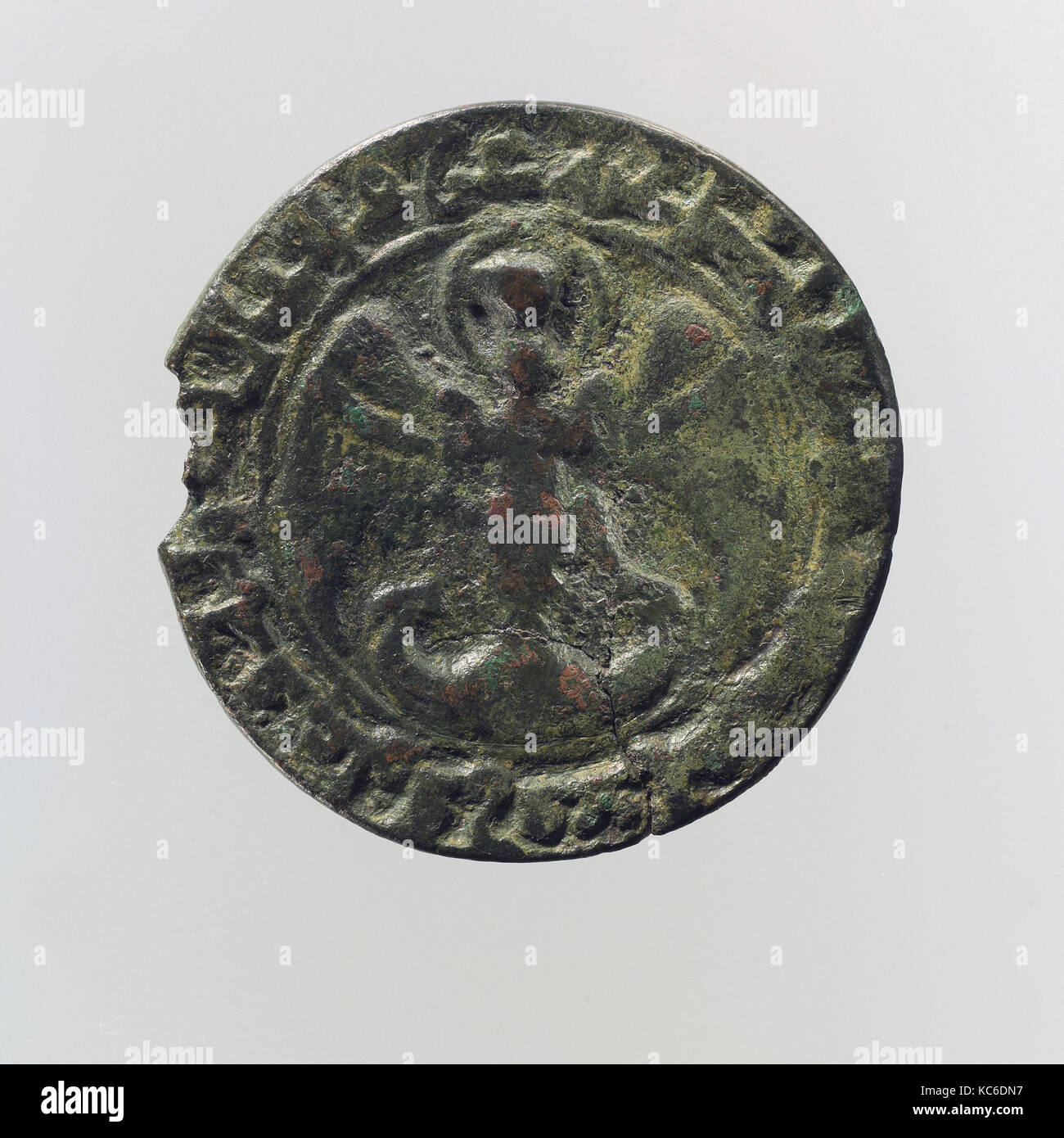 Mirror, 12th century, Made in probably Afghanistan, Bronze; cast, D. 3/ ...