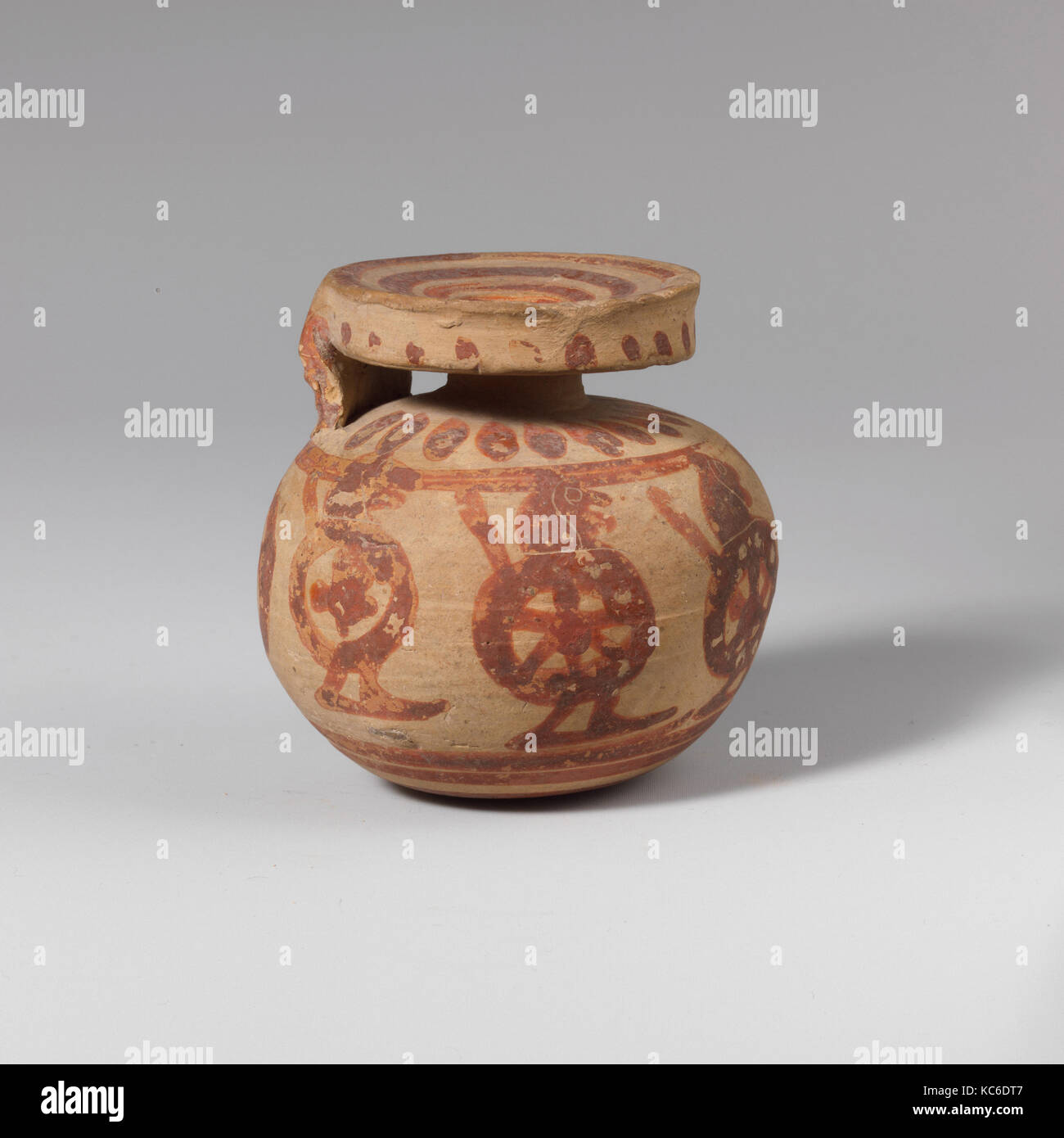 Terracotta aryballos (oil flask), Late Corinthian, ca. 575–550 B.C ...