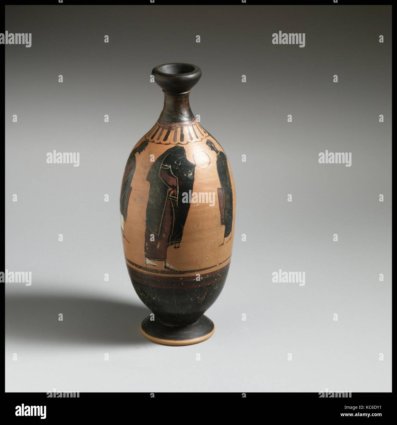 Terracotta lekythos (oil flask), mid-6th century B.C Stock Photo - Alamy
