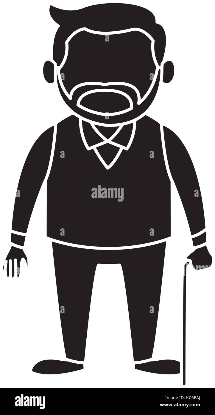 Cute grandfather cartoon Stock Vector Image & Art - Alamy