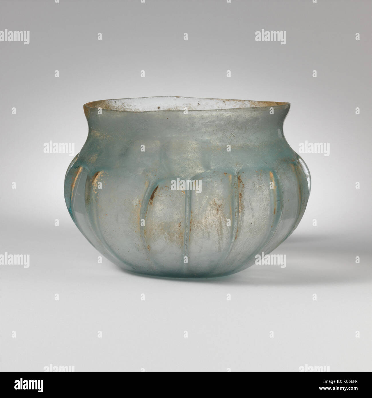Glass ribbed bowl, Early Imperial, mid-1st century A.D., Roman, Glass ...
