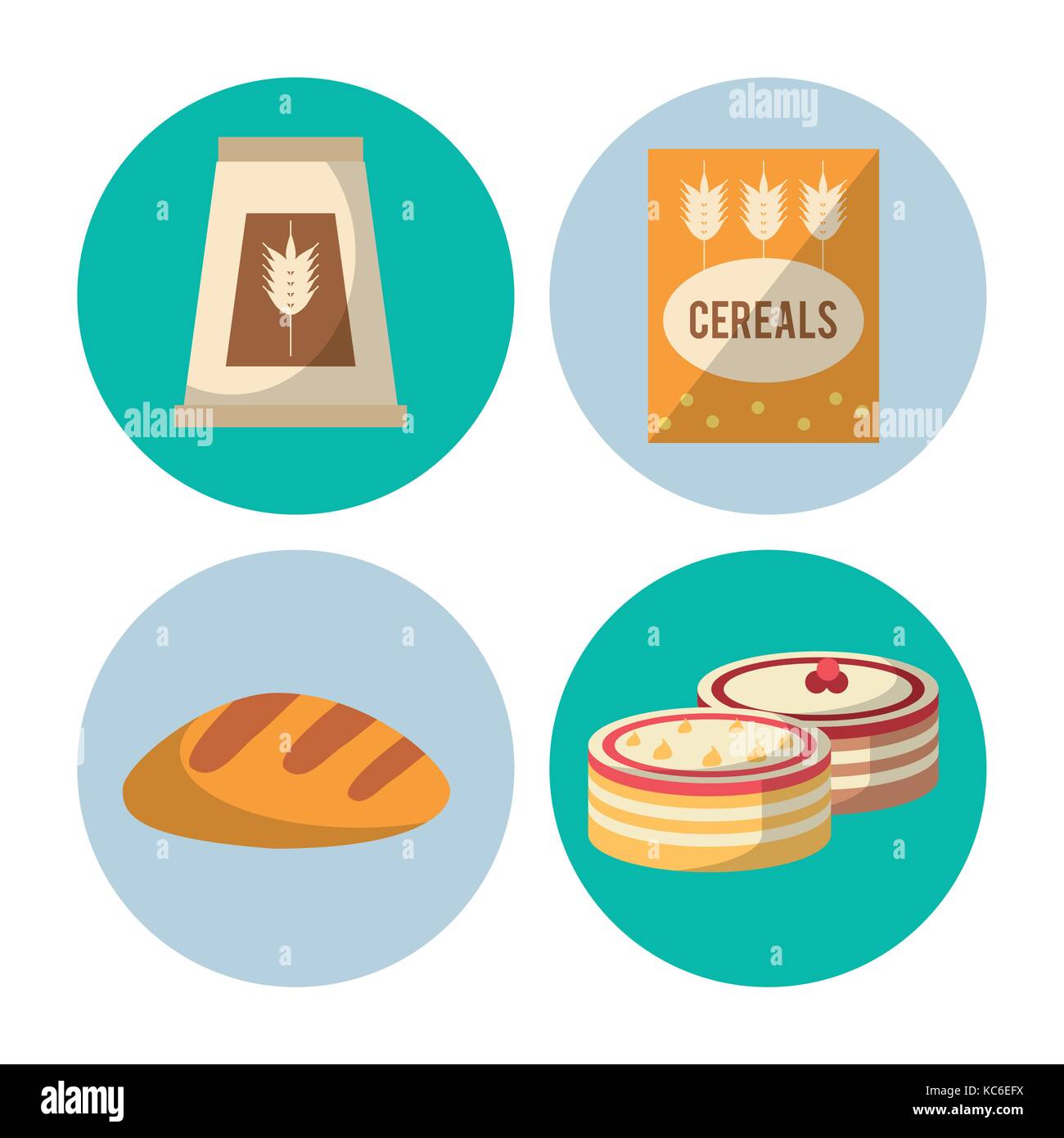 Carbohydrates food icons Stock Vector Image & Art - Alamy