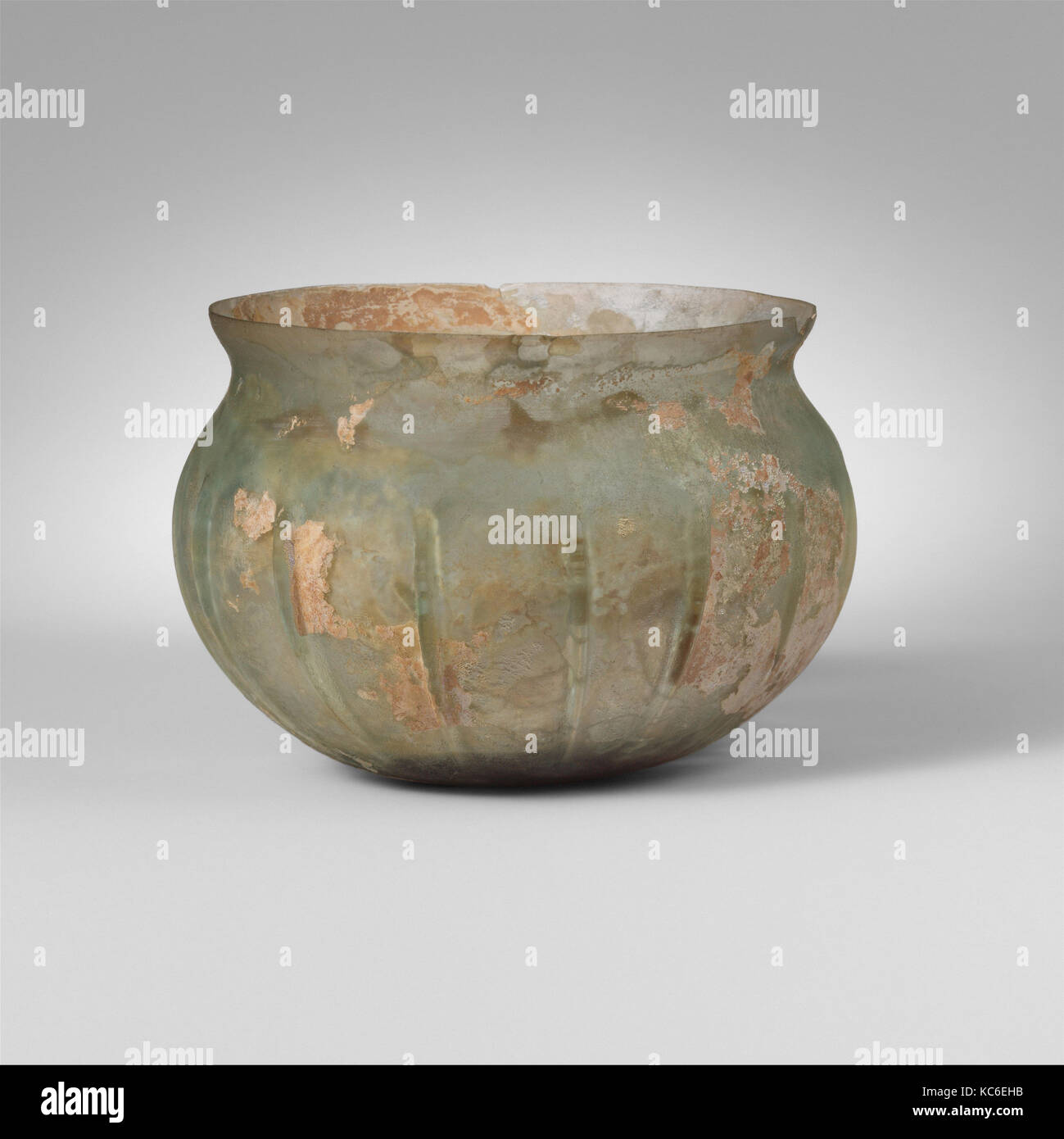 Glass ribbed bowl, Early Imperial, mid-1st century A.D., Roman, Glass ...