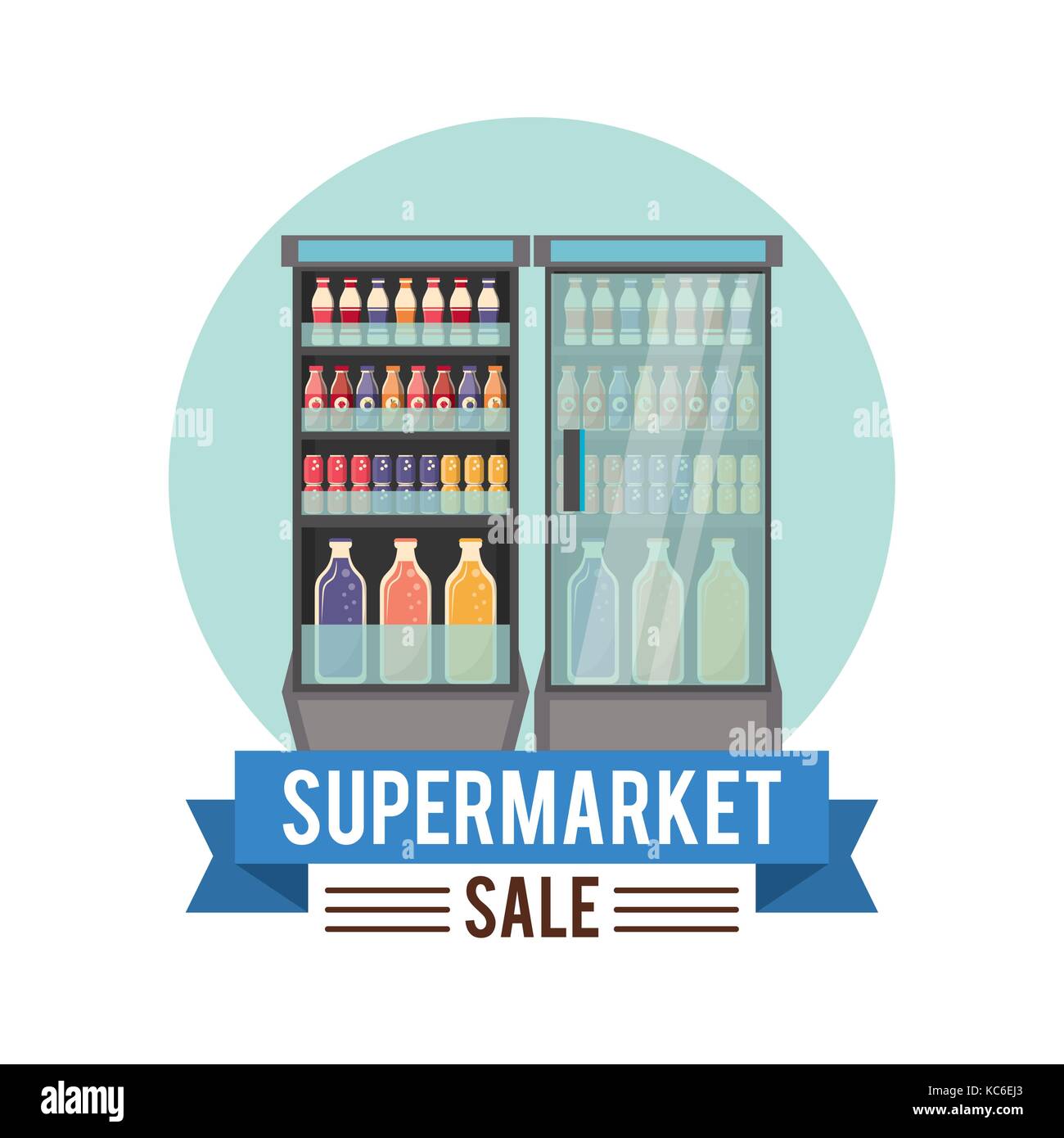 Supermarket sale stand Stock Vector Image & Art - Alamy