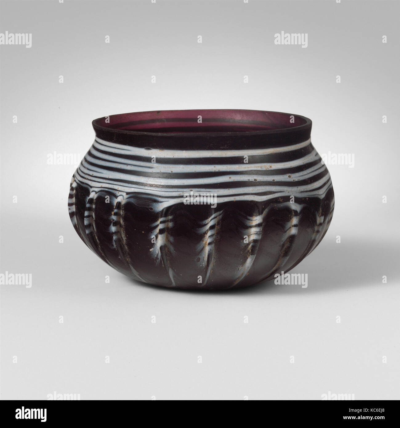 Glass ribbed bowl, Early Imperial, mid-1st century A.D., Roman, Glass ...