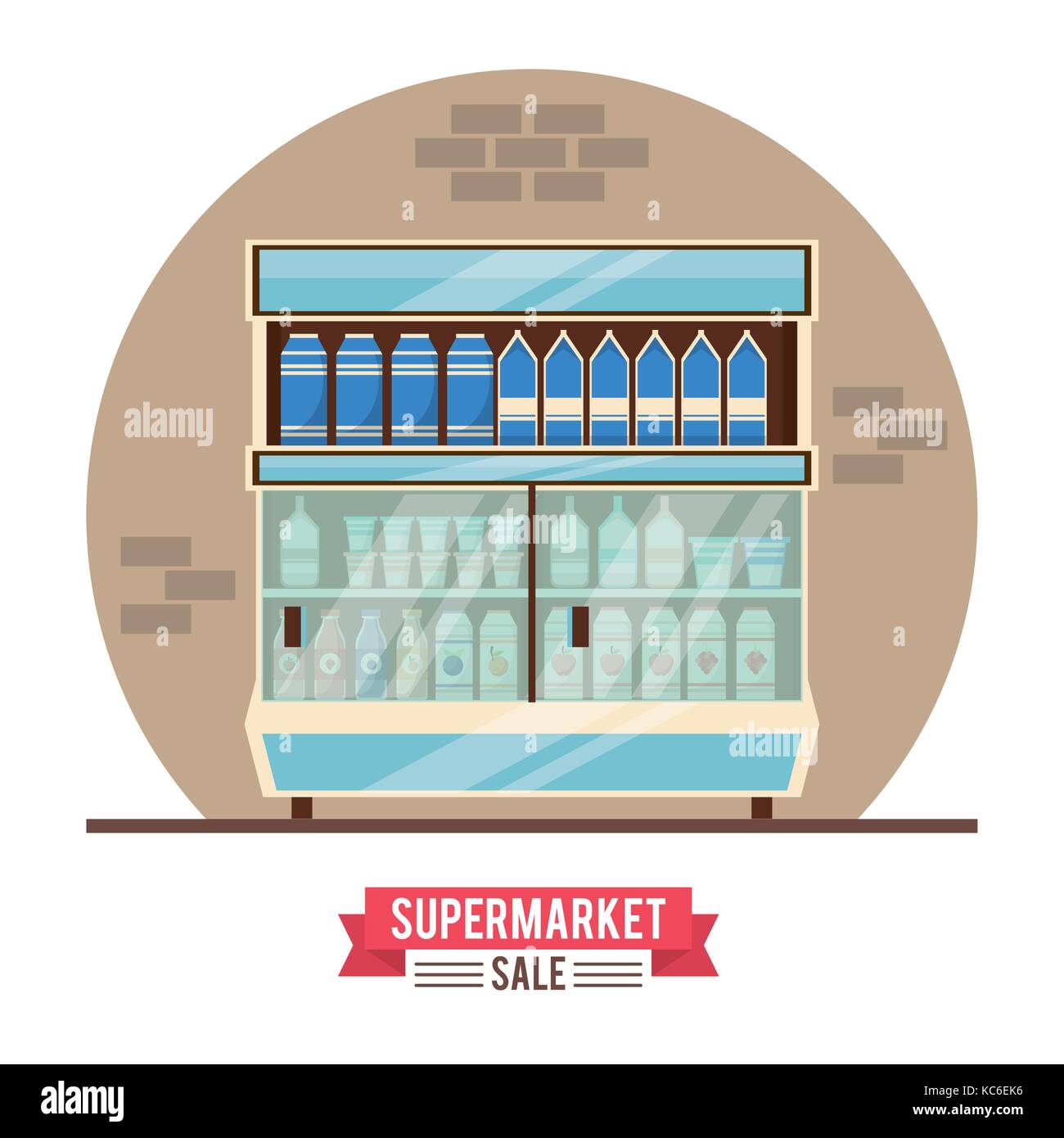Supermarket sale stand Stock Vector Image & Art - Alamy