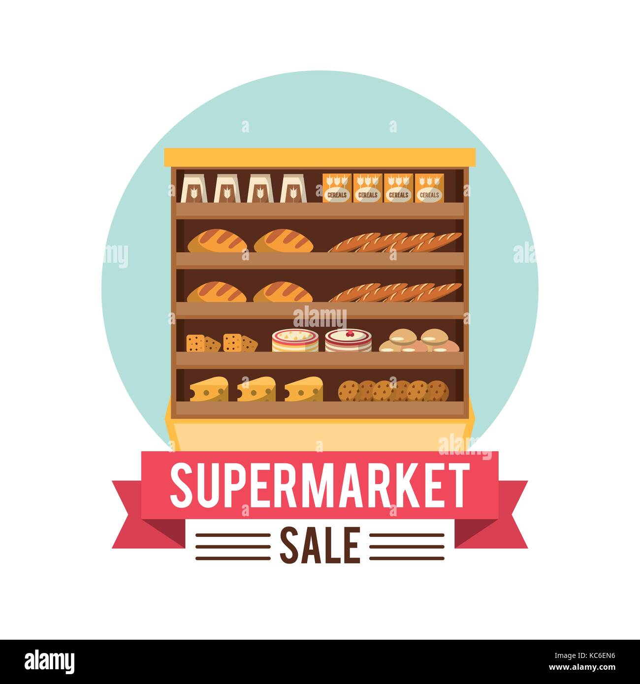 Cereal products supermarket Stock Vector Images - Alamy