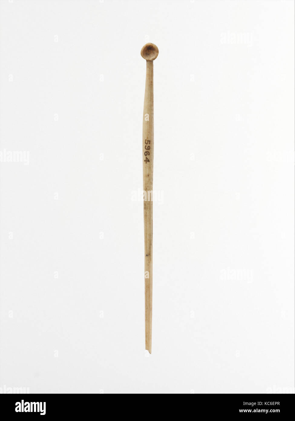 Bone ligula (ear pick), ca. 1st–3rd century A.D., Roman, Bone, H.: 4 1/ ...
