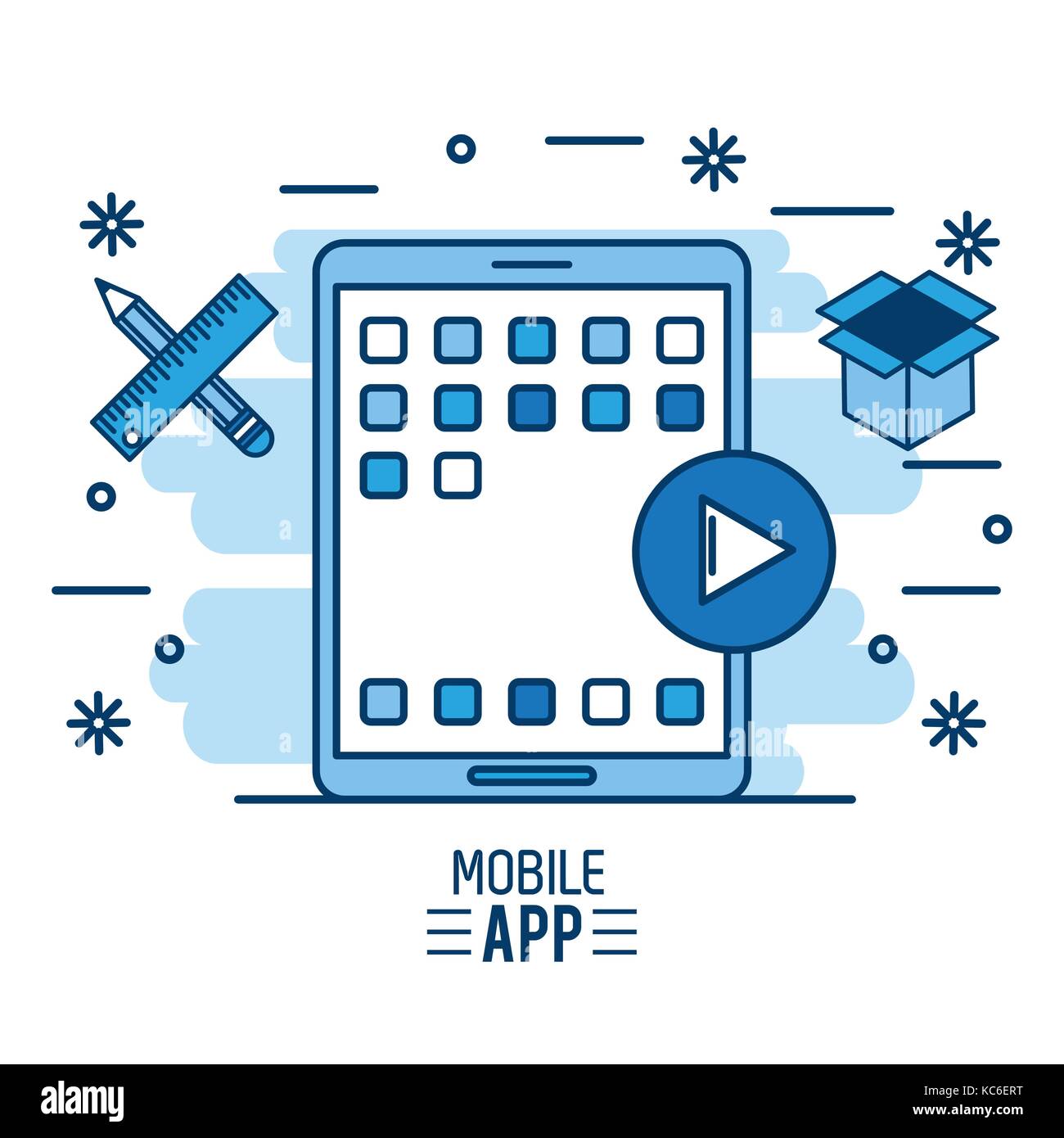 Mobile app infographic Stock Vector Image & Art - Alamy