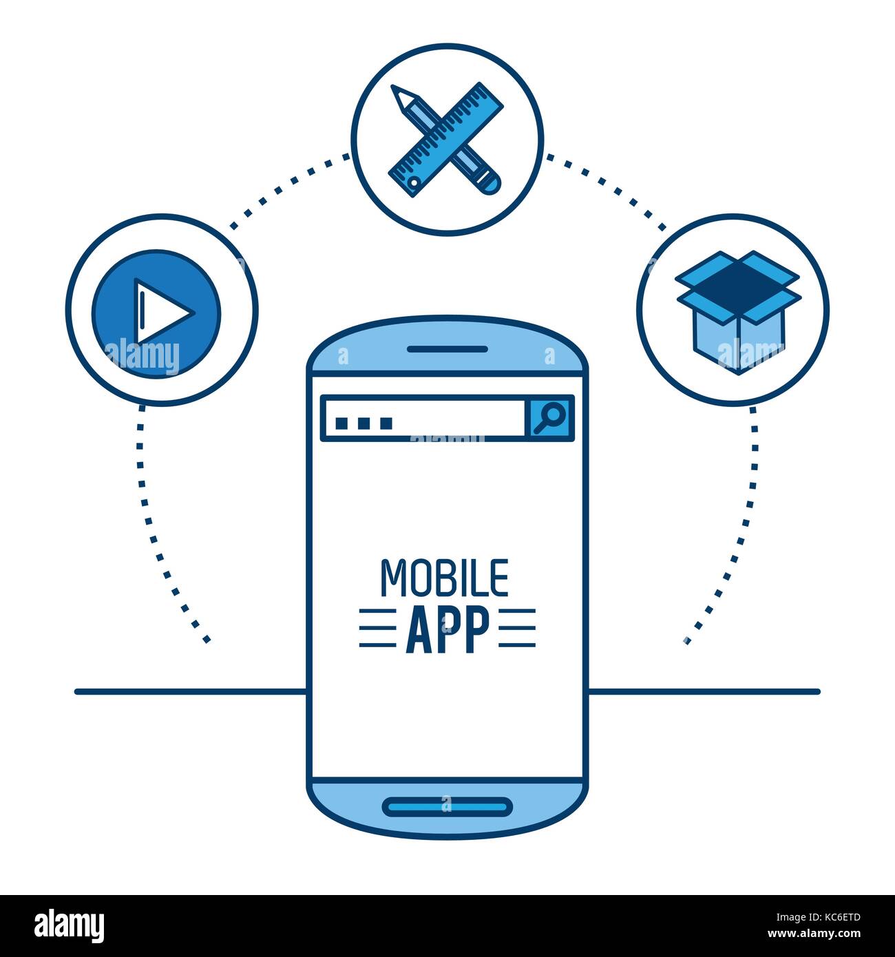 Mobile app infographic Stock Vector Image & Art - Alamy