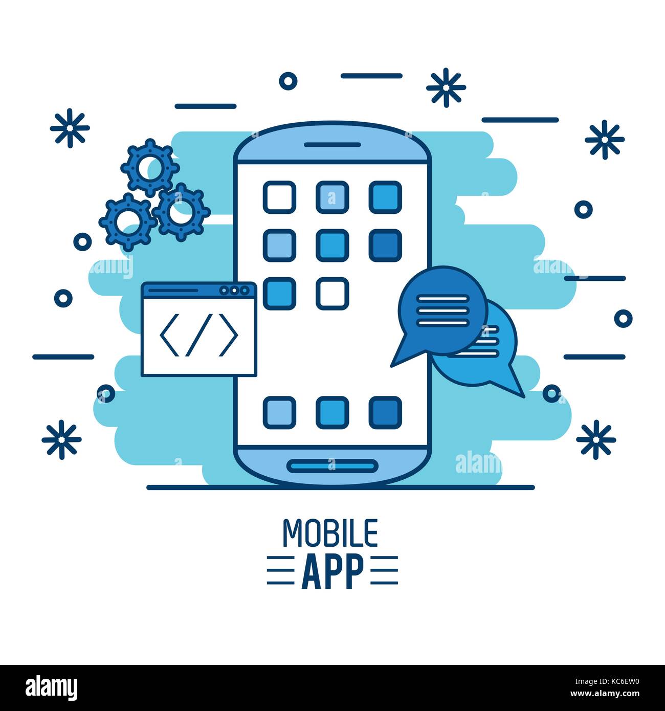 Mobile app infographic Stock Vector Image & Art - Alamy