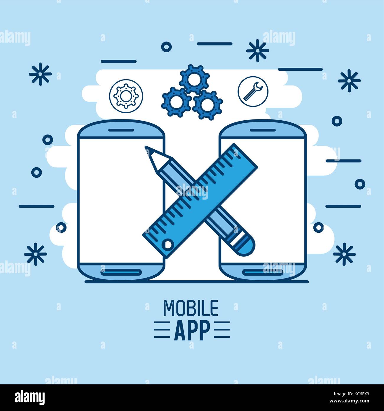 Mobile app infographic Stock Vector Image & Art - Alamy