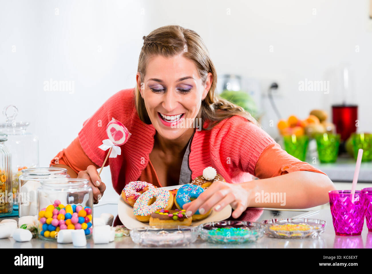 Woman candy one person hi-res stock photography and images - Alamy