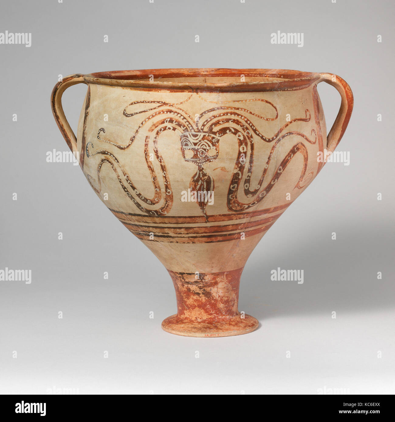 Terracotta krater, Late Helladic IIIB, ca. 13th century B.C., Mycenaean ...