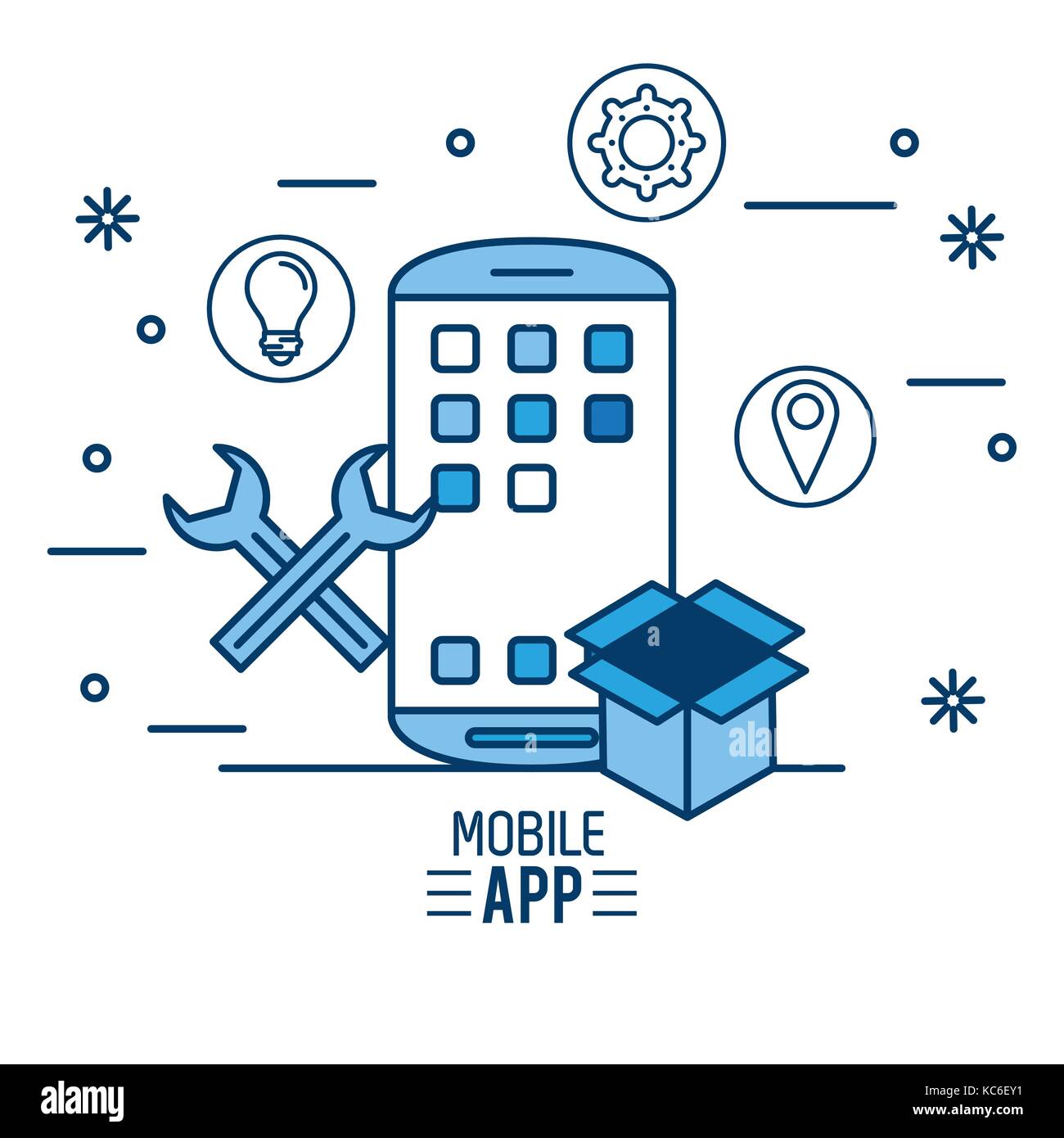 Mobile app infographic Stock Vector Image & Art - Alamy