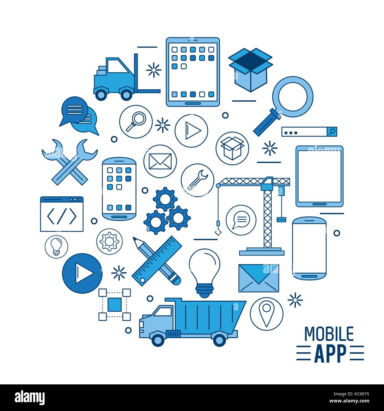 Mobile app infographic Stock Vector Image & Art - Alamy