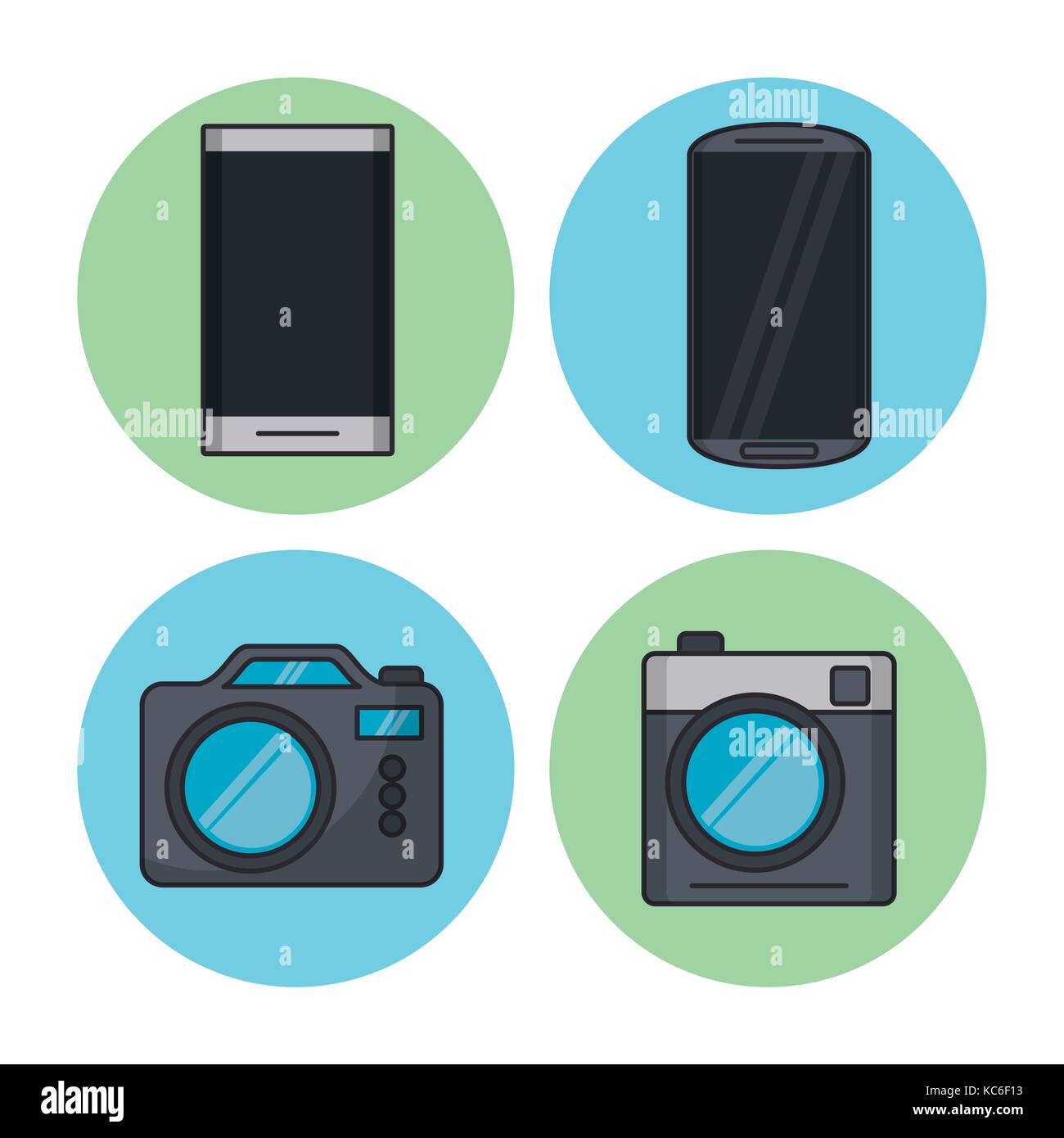 Cameras display Stock Vector Images - Alamy