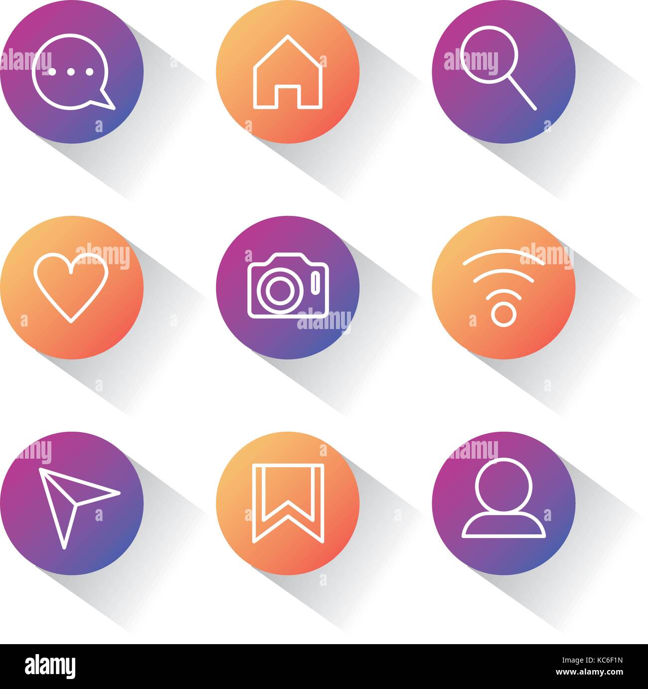 Social network icons Stock Vector Image & Art - Alamy