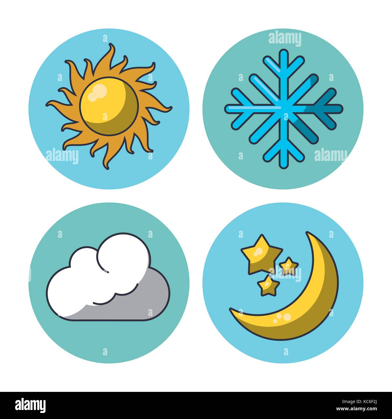 Weather icons set Stock Vector Image & Art - Alamy