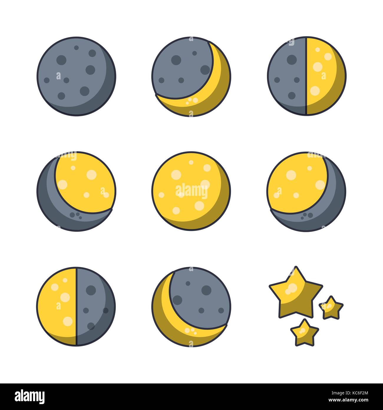 Moons orbit Stock Vector Images - Alamy