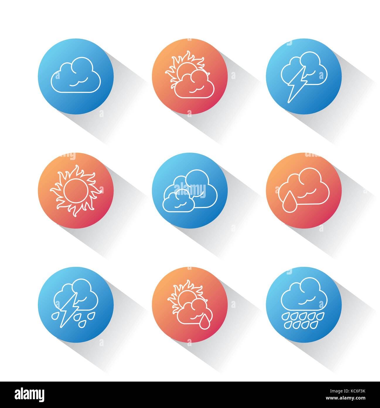 Weather icons set Stock Vector Image & Art - Alamy