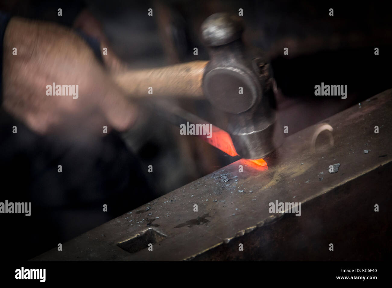 In the forge Stock Photo - Alamy