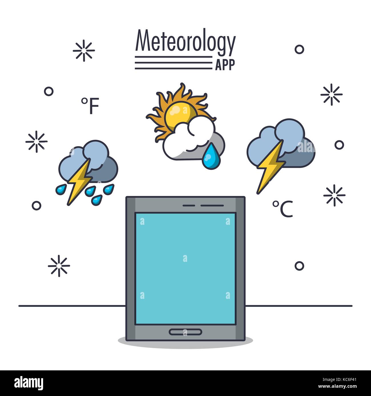 Weather meteorology app Stock Vector Image & Art - Alamy
