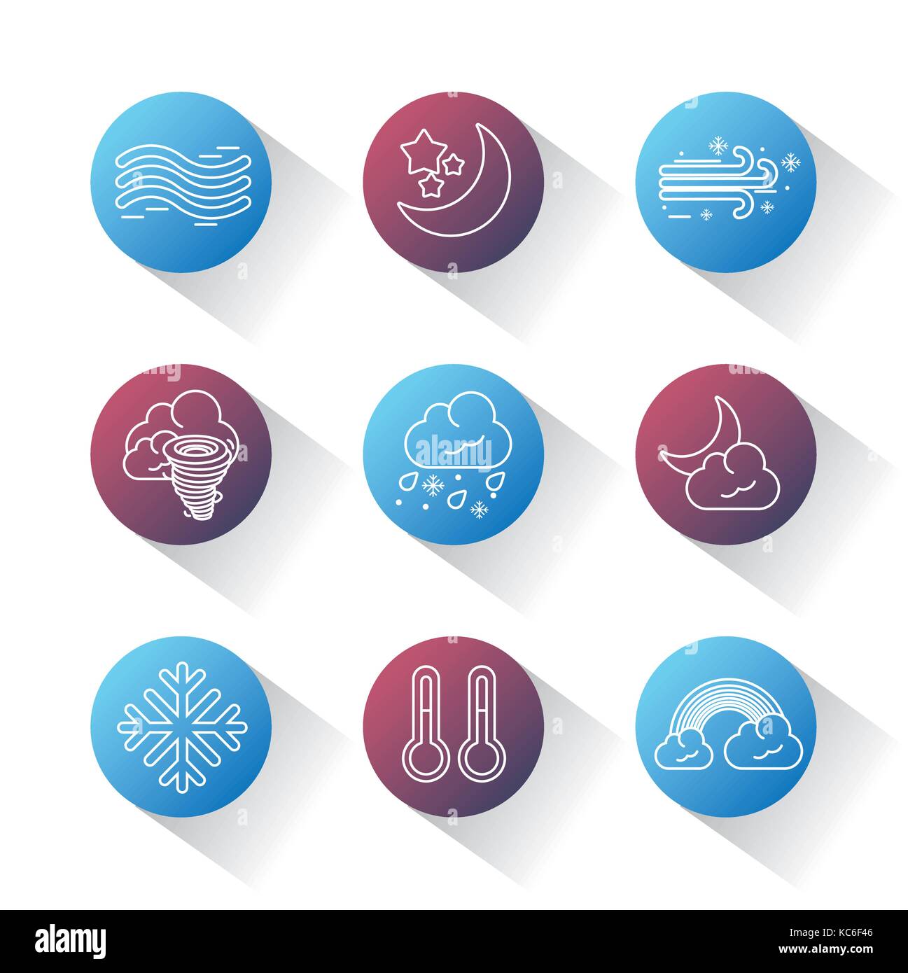 Weather Forecast Symbols Cut Out Stock Images & Pictures - Alamy