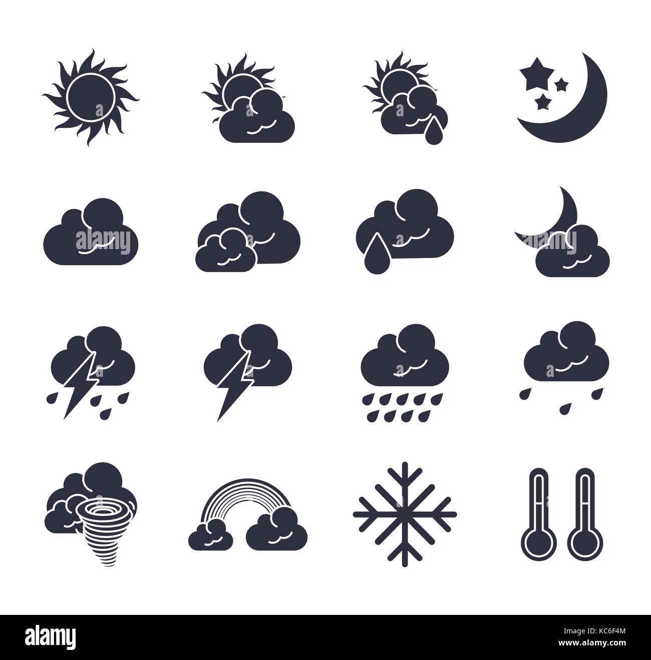 Weather icons set Stock Vector Image & Art - Alamy