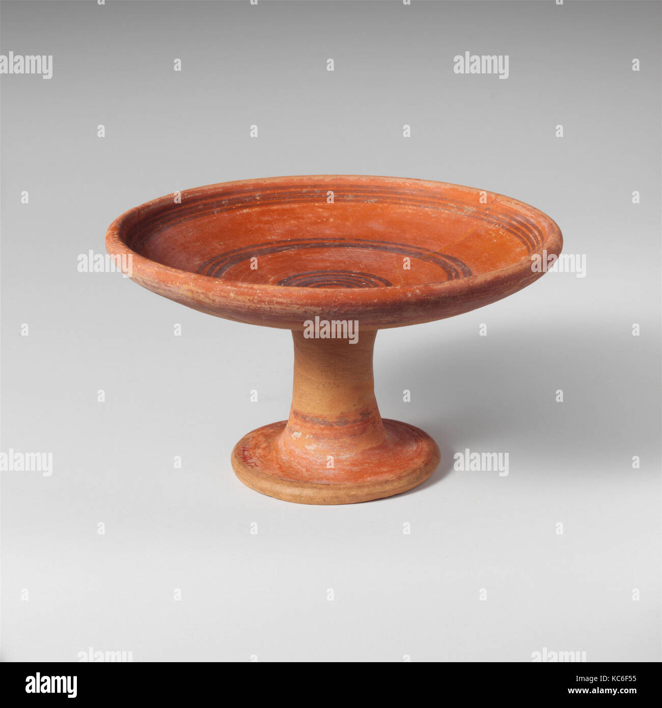 Terracotta stemmed dish, Archaic, 6th century B.C., Lydian, Terracotta ...